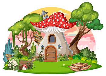Fairytale house in cartoon style Royalty Free Vector Image