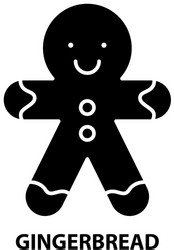 Gingerbread Man Black and White Vector Images (over 690)