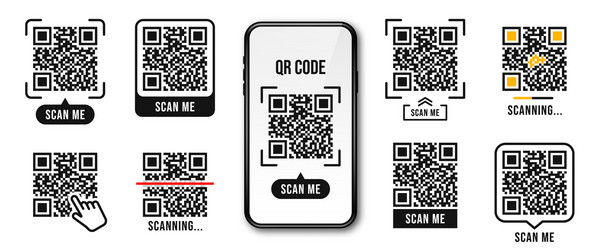 Qr code quick response code qr code templates Vector Image