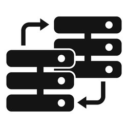 Backup folder icon simple data storage Royalty Free Vector