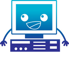 Computer Face Happy Vector Images (over 7,500)