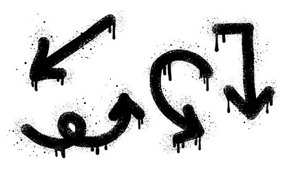 Collection of spray painted graffiti arrow design Vector Image