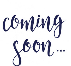 Handwritten phrase coming soon outline doodle Vector Image