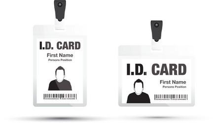 Press reporter id card template Royalty Free Vector Image