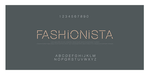 Minimal font - modern futuristic design Royalty Free Vector