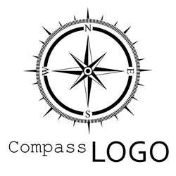 Compass on a white background Royalty Free Vector Image