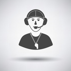 American football coach icon Royalty Free Vector Image