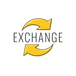 Exchange arrow set icon symbol or emblem Vector Image