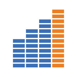 Audio equalizer spectrum bars chart graphic Vector Image