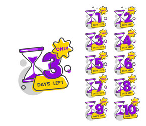 Only one day left - flat sticker badge Royalty Free Vector