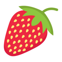 Cartoon strawberry icon Royalty Free Vector Image