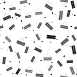 Color hanging sign with text reserved icon Vector Image