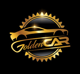 Gold car logo icon Royalty Free Vector Image - VectorStock