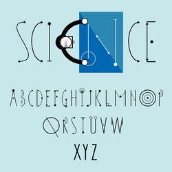 Science fiction style font alphabet letters Vector Image