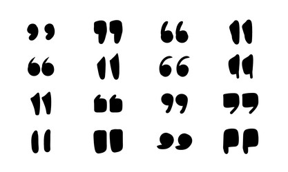 Hand drawn quote icon silhouette quote for text Vector Image