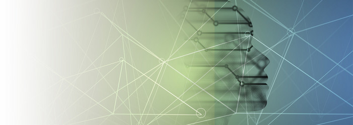 Artificial intelligence technology web background Vector Image