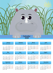 Calendar 2024 colorful monthly Royalty Free Vector Image