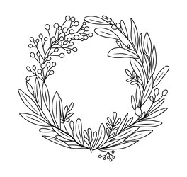 Wreath Line Art Vector Images (over 15,000)
