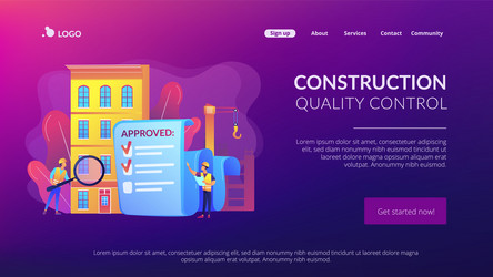 Construction quality control concept Royalty Free Vector