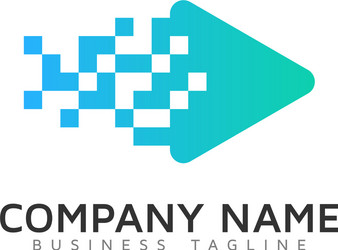 Pixel art camera logo icon design Royalty Free Vector Image