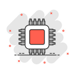 Cpu microprocessor microchip circuit board Vector Image