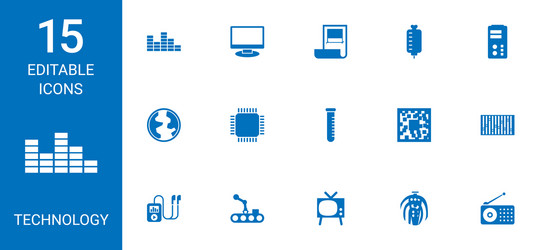 Technology icons Royalty Free Vector Image - VectorStock