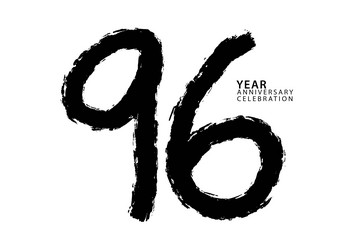 96 year anniversary celebration logotype 96 Vector Image
