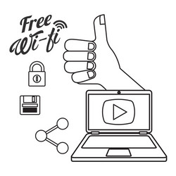 Free wifi design Royalty Free Vector Image - VectorStock