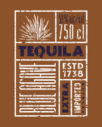 Template label for tequila Royalty Free Vector Image