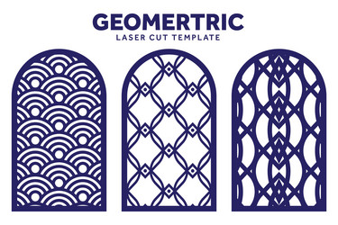 Geometric laser cut pattern template Royalty Free Vector