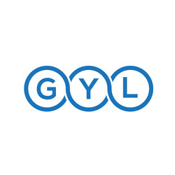 Gyl letter logo design on white background Vector Image