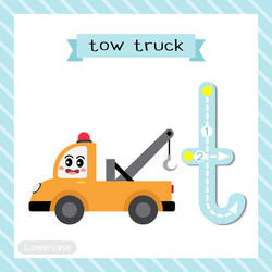 Letter t vocabulary truck Royalty Free Vector Image