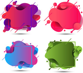 Modern abstract liquid shape fluid elements Vector Image