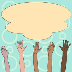 Multiracial diversity hands Royalty Free Vector Image