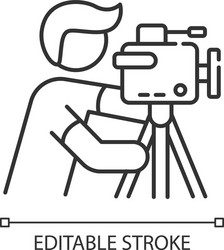 Pixel art video logo icon design Royalty Free Vector Image