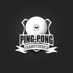 Ping-pong logo template design Royalty Free Vector Image