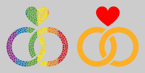 Rainbow Wedding Rings Vector Images (over 230)