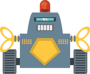 Drawing robot with warning alert support Vector Image