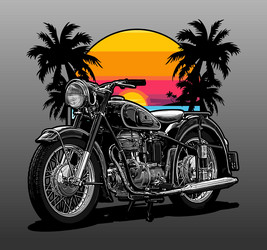Classic motorcycle for template Royalty Free Vector Image