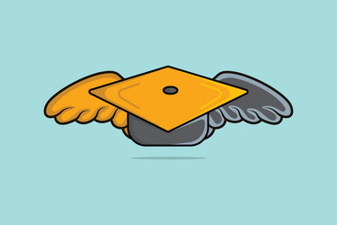Graduation Cap Flying Vector Images (over 760)