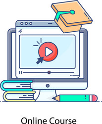 Online lesson Royalty Free Vector Image - VectorStock