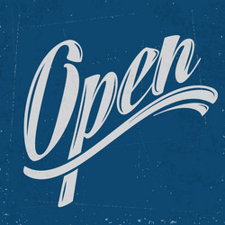 Retro open sign Royalty Free Vector Image - VectorStock