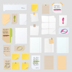 Scrapbook cute elements sticker notes Royalty Free Vector