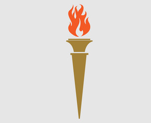 Torch game design flaming Royalty Free Vector Image