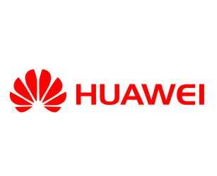 Huawei brand logo phone symbol with name black Vector Image