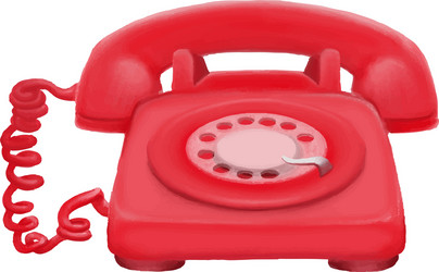 Old red phone Royalty Free Vector Image - VectorStock