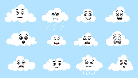 Cute clouds Royalty Free Vector Image - VectorStock