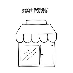 Hand drawn of shopping doodle art design Vector Image