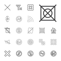 22 no icons Royalty Free Vector Image - VectorStock