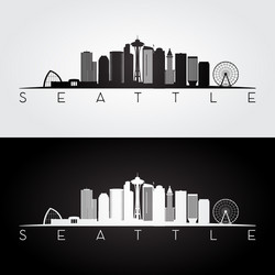Seattle Silhouette Vector Images (over 390)